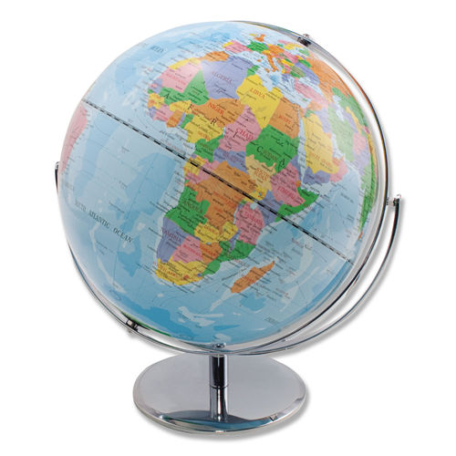 12-Inch Globe with Blue Oceans by Advantus AVT30502 | OnTimeSupplies.com