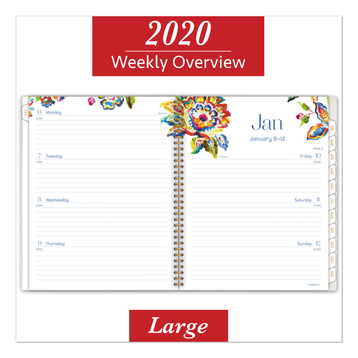 Hannah Weekly/Monthly Planner by Cambridge® AAG1161905 | OnTimeSupplies.com