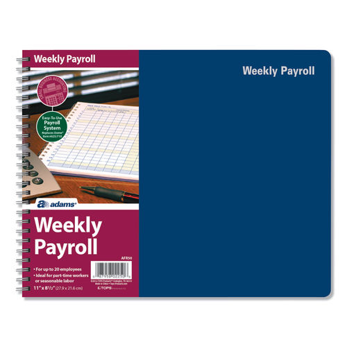Weekly Payroll Record Book by Adams® ABFAFR50 | OnTimeSupplies.com