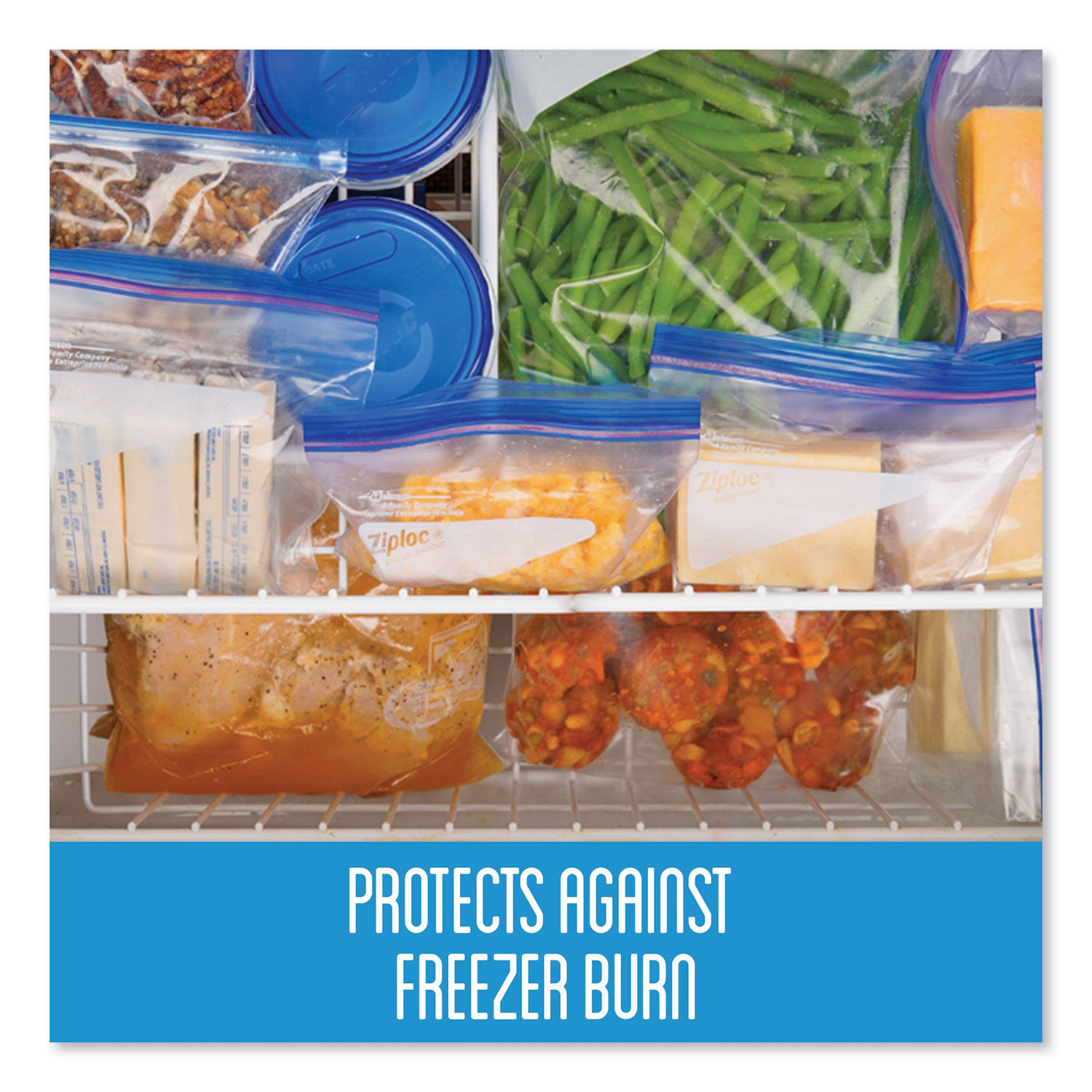 Double Zipper Freezer Bags by Ziploc® SJN682258 | OnTimeSupplies.com