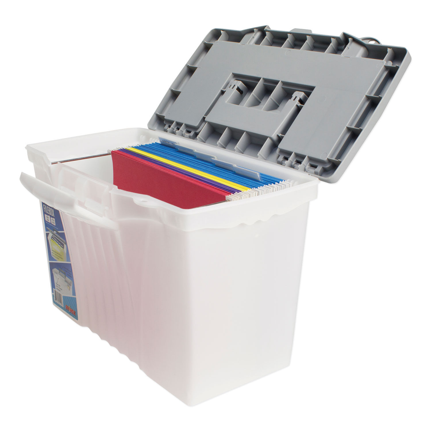 Portable Letter/Legal Filebox with Organizer Lid by Storex STX61511U01C ...