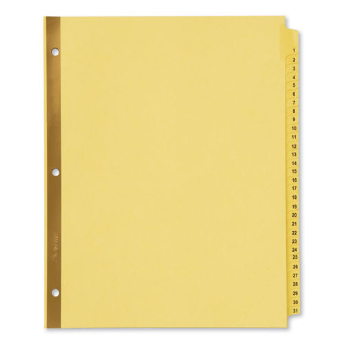 Preprinted Laminated Tab Dividers with Gold Reinforced Binding Edge by ...
