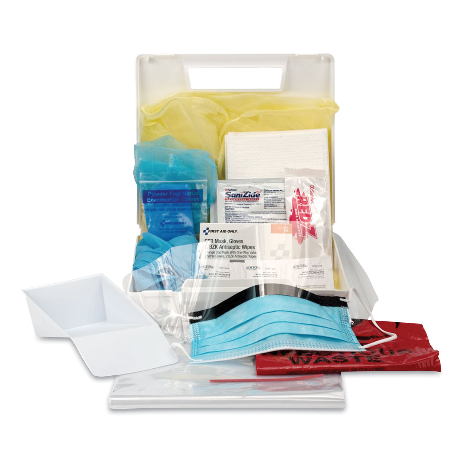 Bloodborne Pathogen Spill Clean Up Kit with CPR Pack by First Aid Only ...