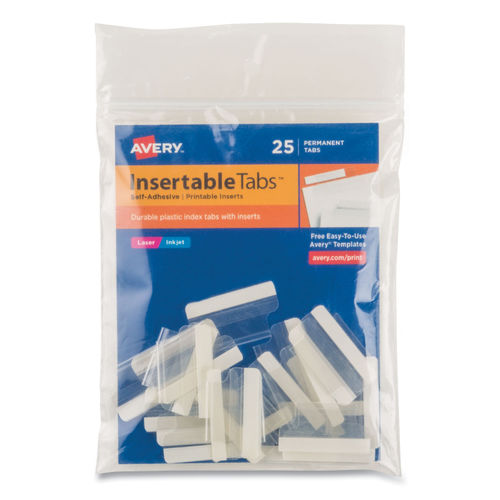 Insertable Index Tabs with Printable Inserts by Avery® AVE16221 ...