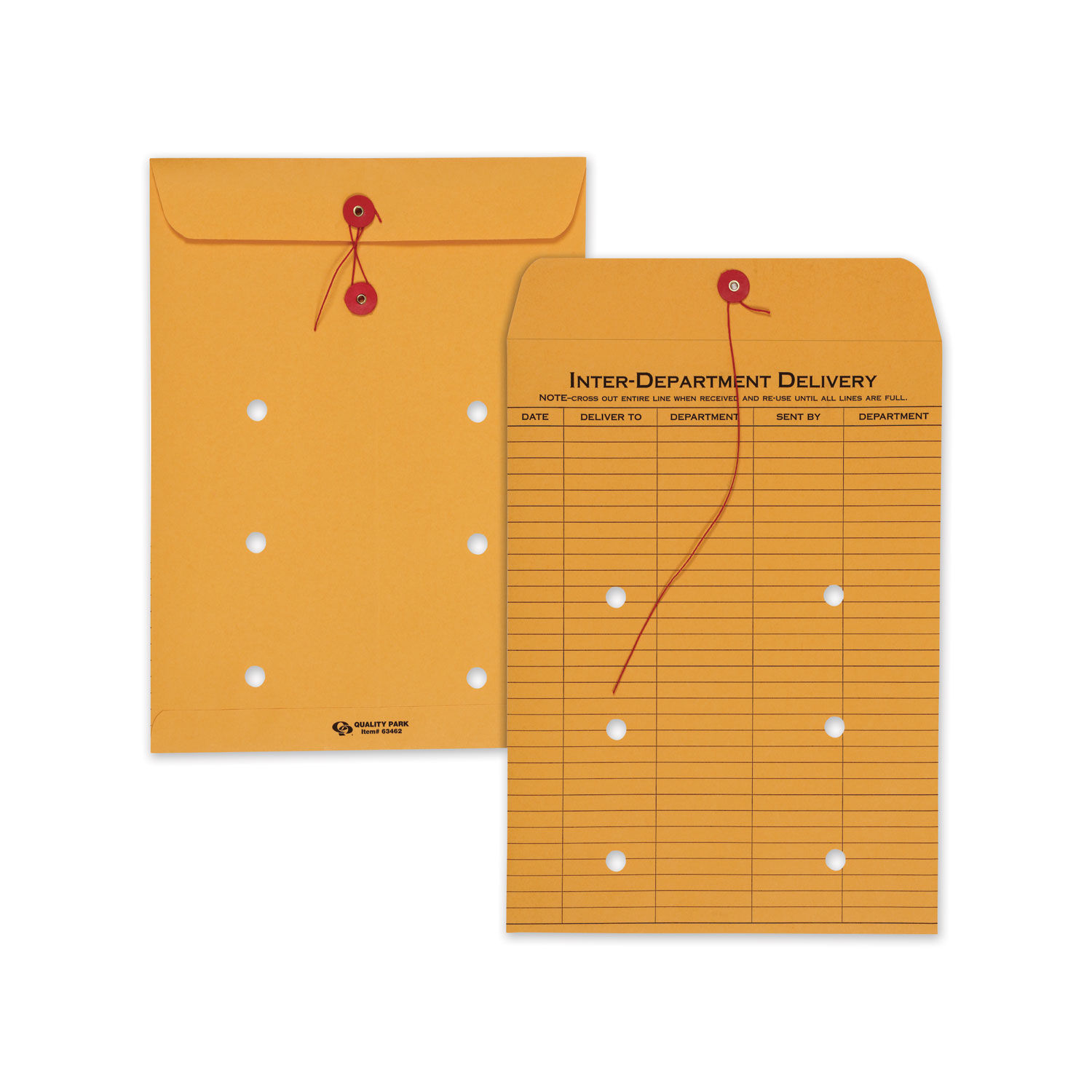 Brown Kraft String/Button Interoffice Envelope by Quality Park ...