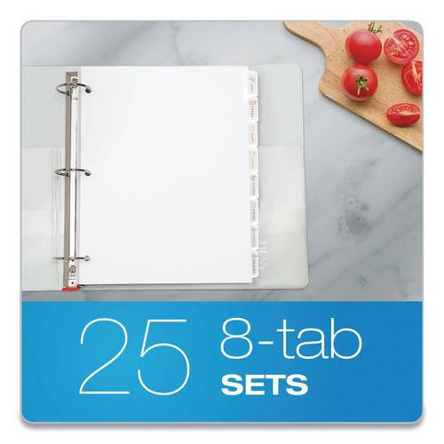 Custom Label Tab Dividers with Self-Adhesive Tab Labels by Oxford ...