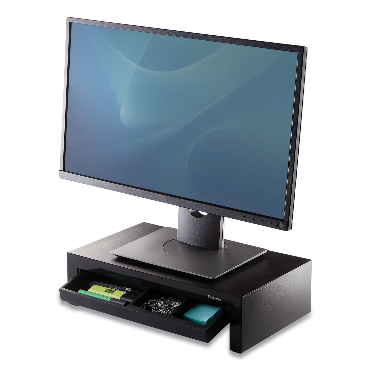 Adjustable Monitor Riser with Storage Tray by Fellowes® FEL8038101 ...