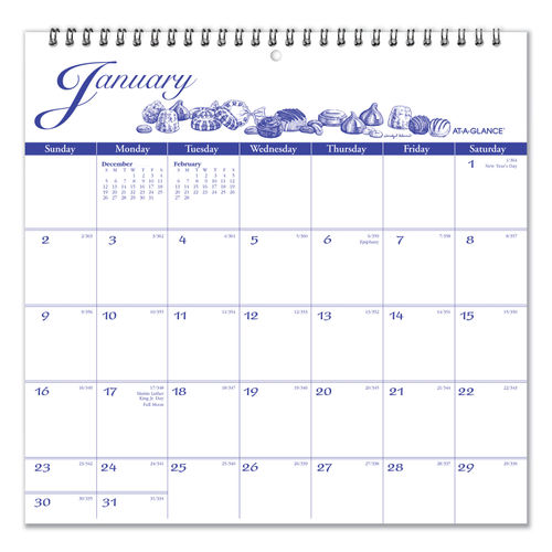 AT-A-GLANCE® 12-Month Wall Calendar Illustrator Edition ...