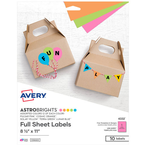 Printable Color Labels by Avery® AVE4332 | OnTimeSupplies.com