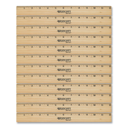 Beveled Wood Ruler by Westcott® ACM17720 | OnTimeSupplies.com