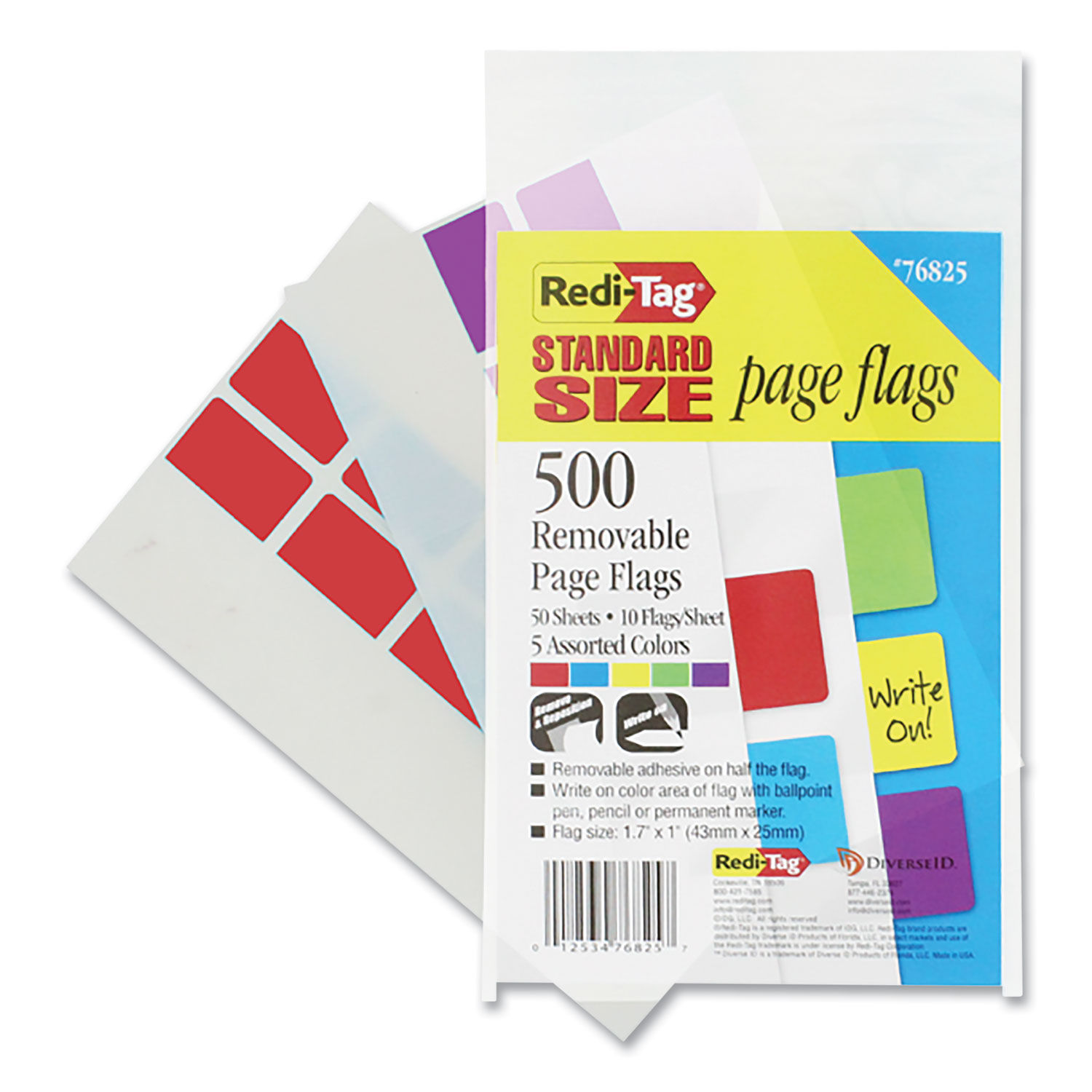 Removable Page Flags by Redi-Tag® RTG76825 | OnTimeSupplies.com