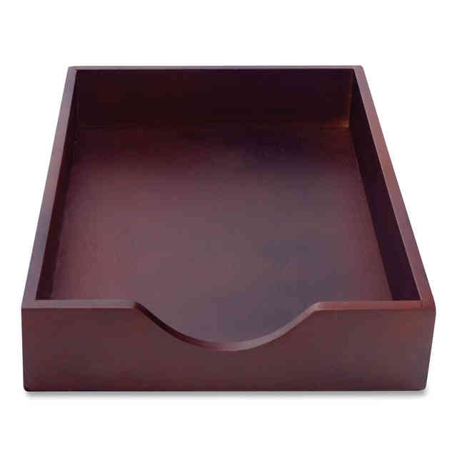 Hardwood Stackable Desk Trays by Carver™ CVR07223 | OnTimeSupplies.com