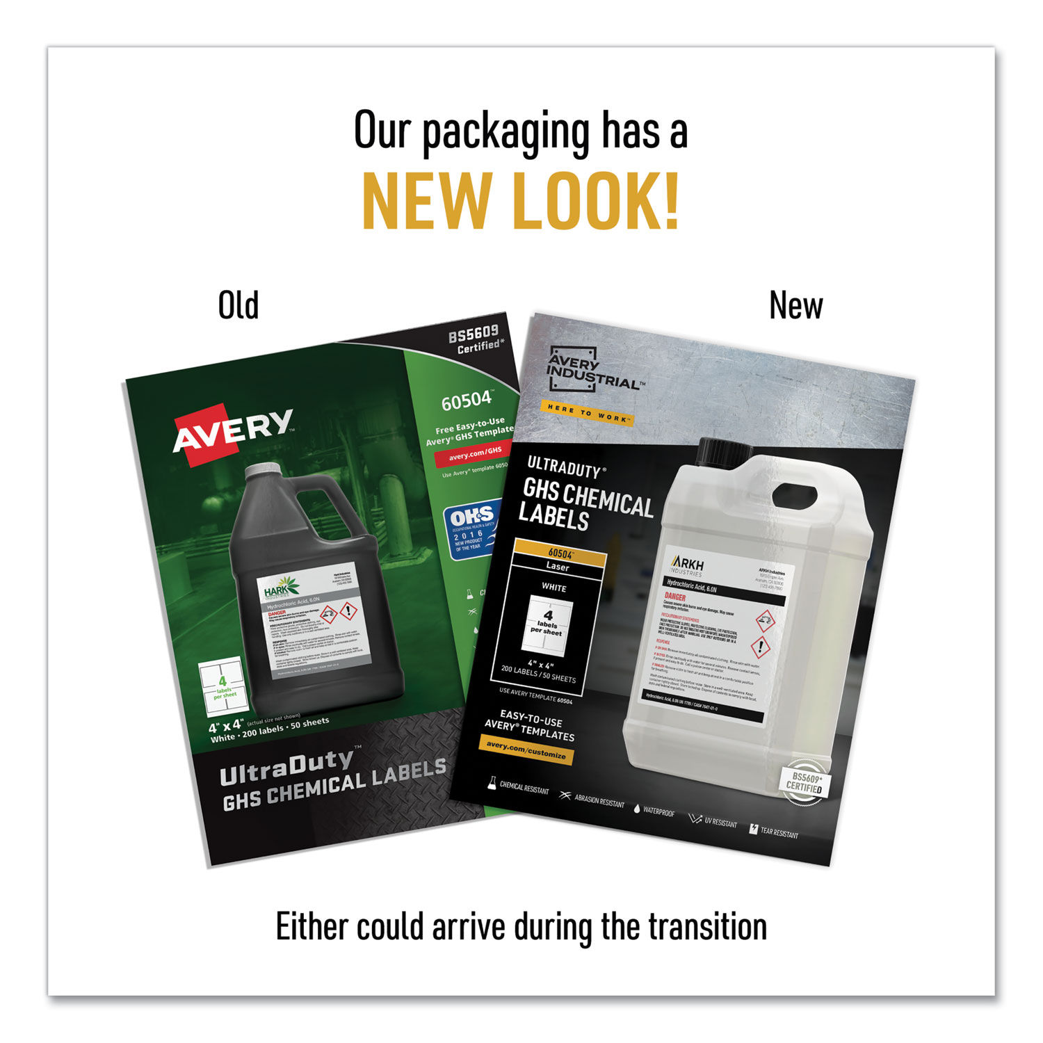 UltraDuty GHS Chemical Waterproof and UV Resistant Labels by Avery ...