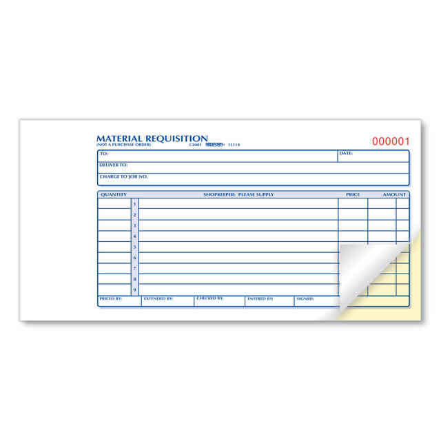 Material Requisition Book by Rediform® RED1L114 | OnTimeSupplies.com