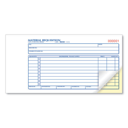 Material Requisition Book by Rediform® RED1L114 | OnTimeSupplies.com