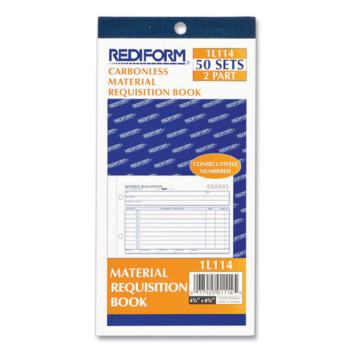Material Requisition Book by Rediform® RED1L114 | OnTimeSupplies.com