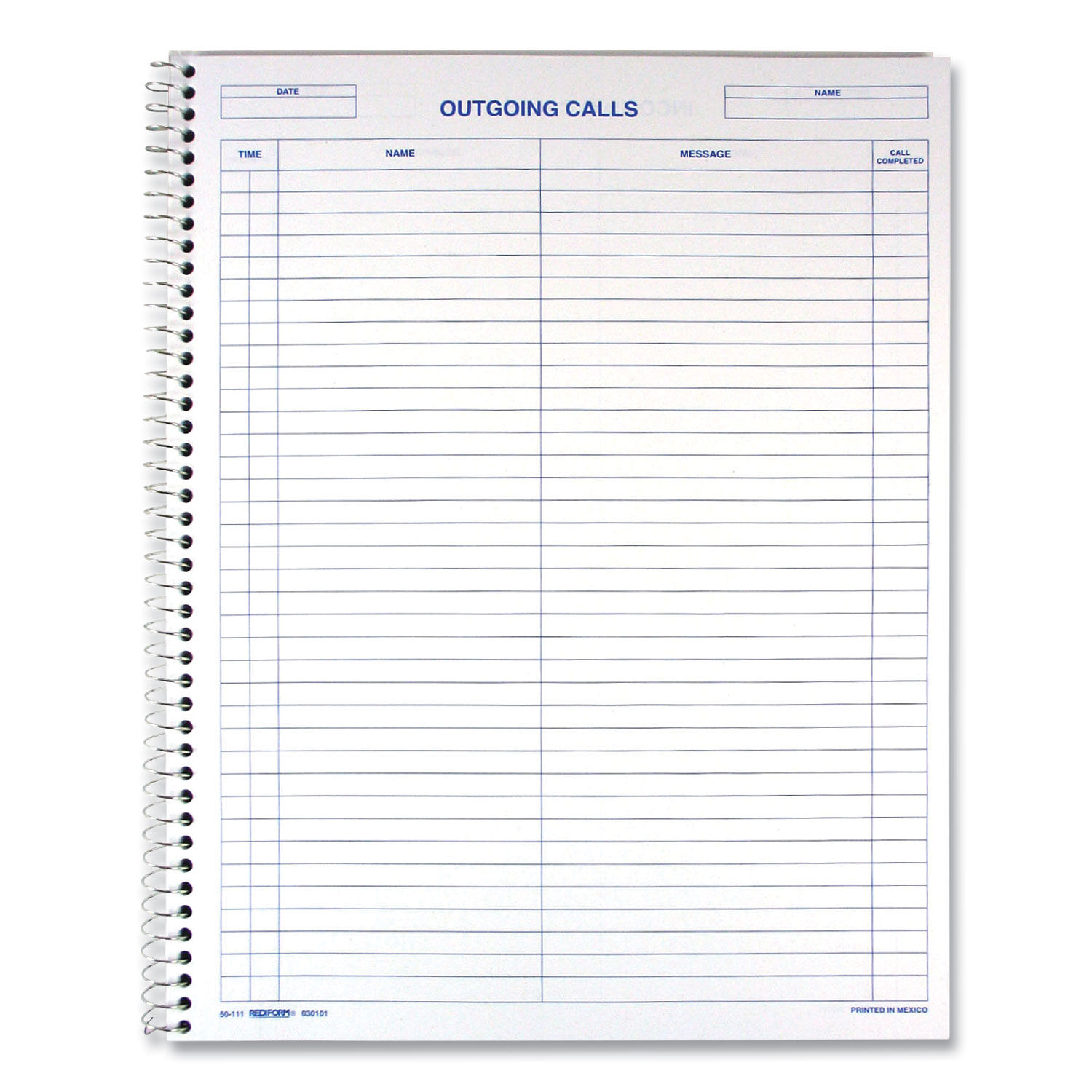 Wirebound Call Register by Rediform® RED50111 | OnTimeSupplies.com