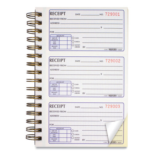Gold Standard Money Receipt Book by Rediform® RED8L829 | OnTimeSupplies.com