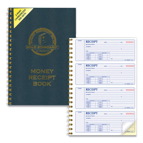 Gold Standard Money Receipt Book by Rediform® RED8L810 | OnTimeSupplies.com