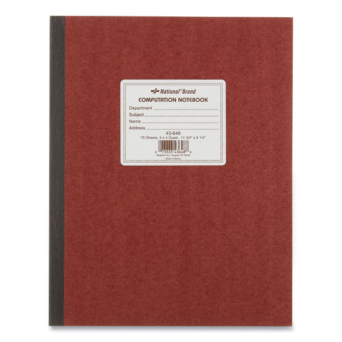 Computation Notebook by National® RED43648 | OnTimeSupplies.com