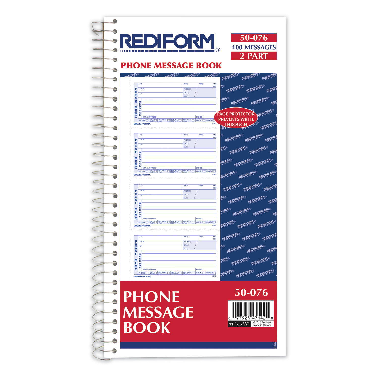 Telephone Message Book by Rediform® RED50076 | OnTimeSupplies.com