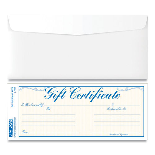Gift Certificates with Envelopes by Rediform® RED98002 | OnTimeSupplies.com
