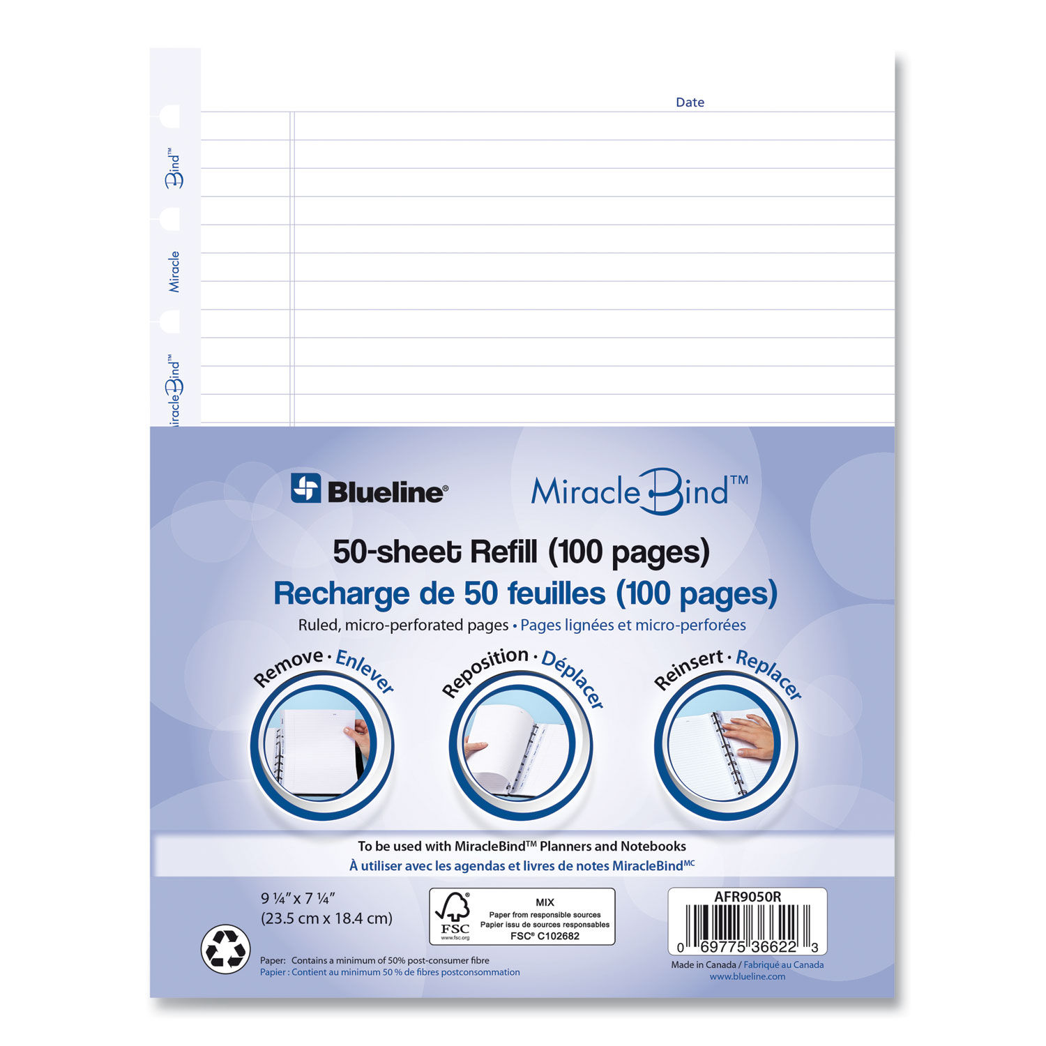 MiracleBind Ruled Paper Refill Sheets for all MiracleBind Notebooks and ...