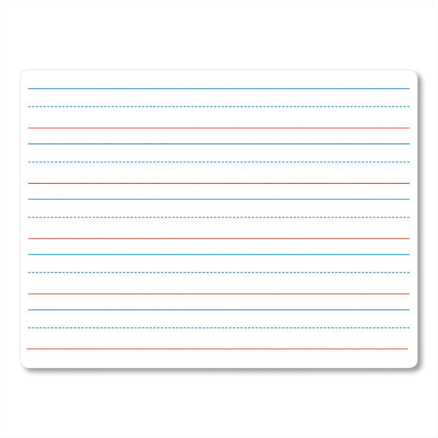 Two-Sided Red and Blue Ruled Dry Erase Board by Flipside FLP10034 ...