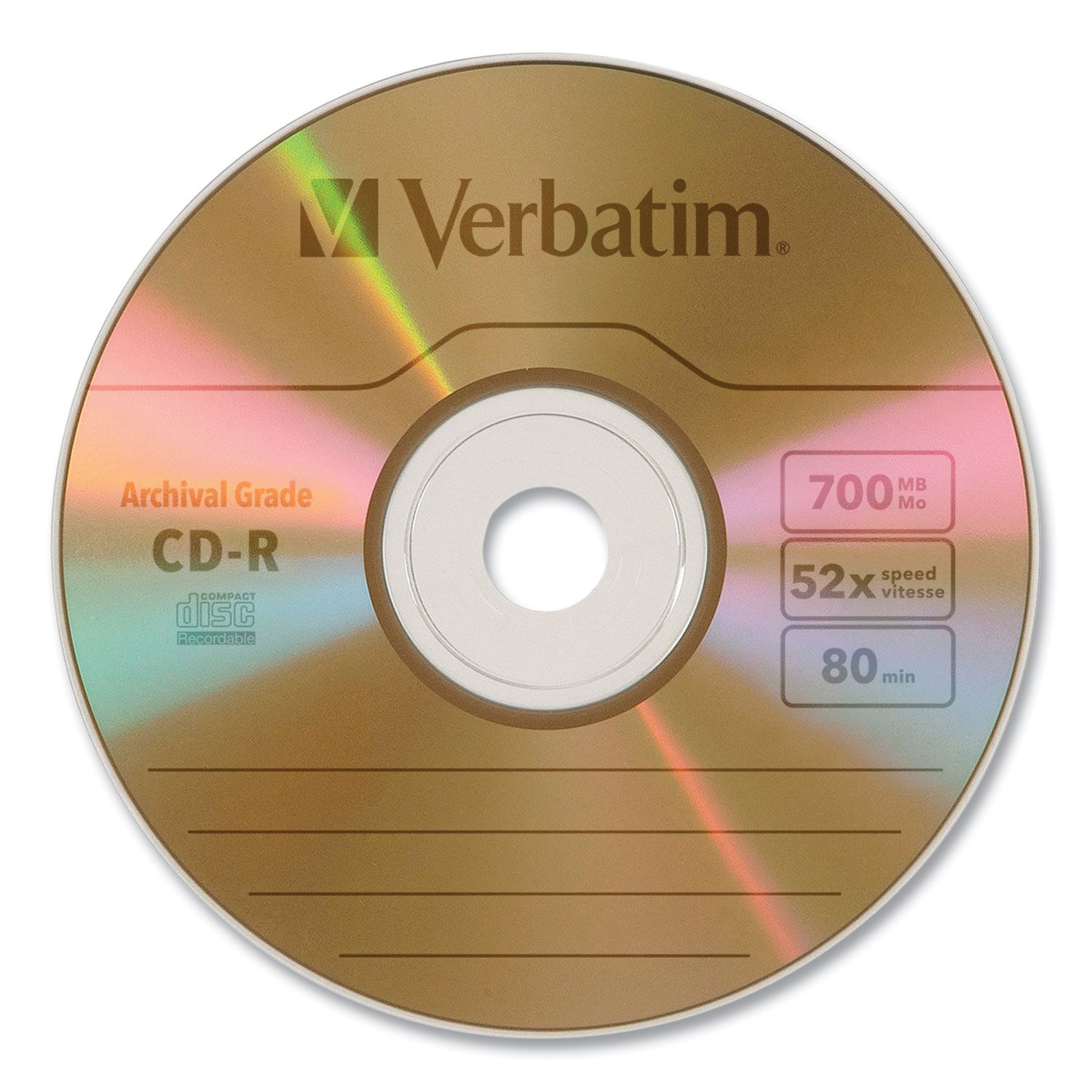 CD-R Archival Grade Recordable Disc by Verbatim® VER96319 ...