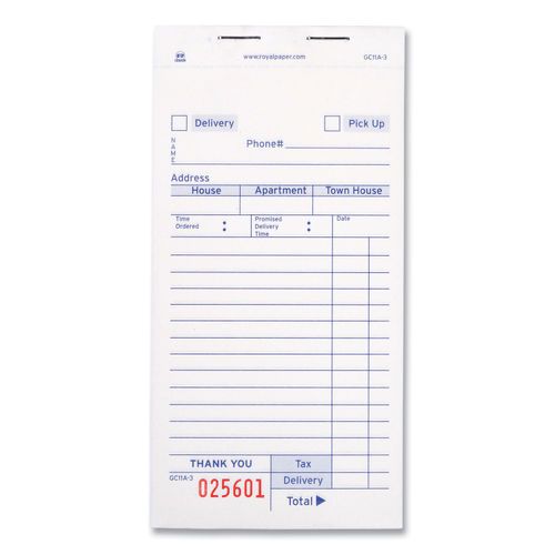 guest check pad by AmerCareRoyal® RPPGC11A3 | OnTimeSupplies.com