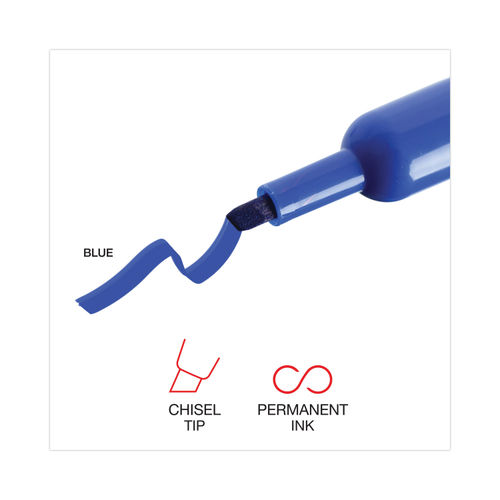 Chisel Tip Permanent Marker by Universal™ UNV07053 | OnTimeSupplies.com