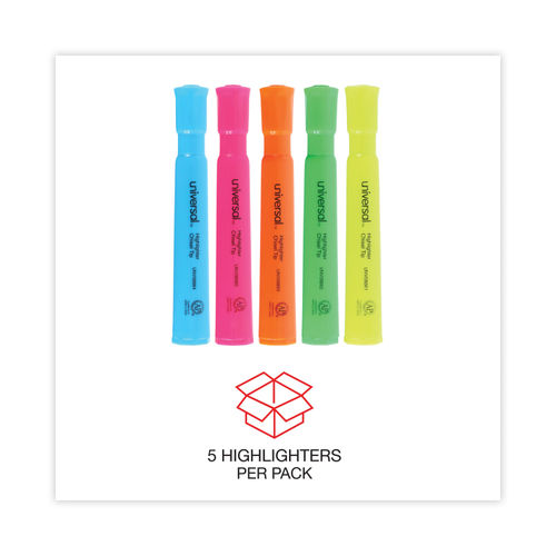 Desk Highlighters by Universal™ UNV08860 | OnTimeSupplies.com