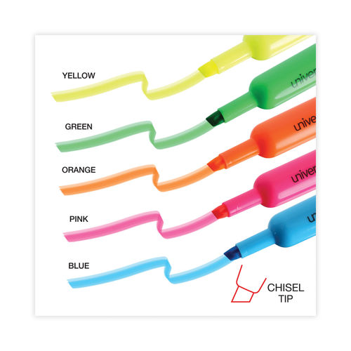 Desk Highlighters by Universal™ UNV08860 | OnTimeSupplies.com
