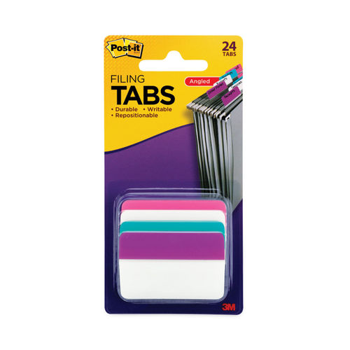 2" Plain Solid Color Angled Tabs by Post-it® Tabs MMM686APWAV ...