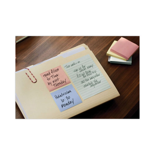 Original Recycled Note Pads by Post-it® Greener Notes MMM654RPA ...
