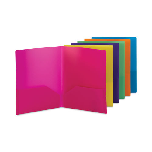 Poly Two-Pocket Folders by Smead® SMD87761 | OnTimeSupplies.com