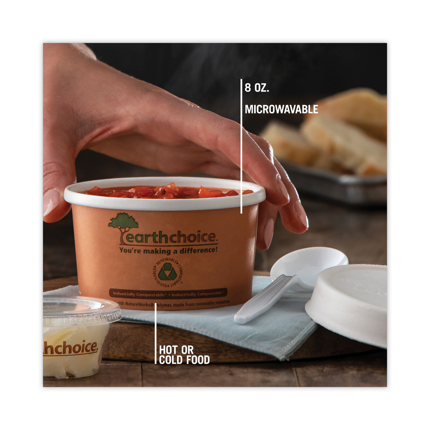 EarthChoice Compostable Soup Cup by Pactiv PCTPHSC8ECDI ...