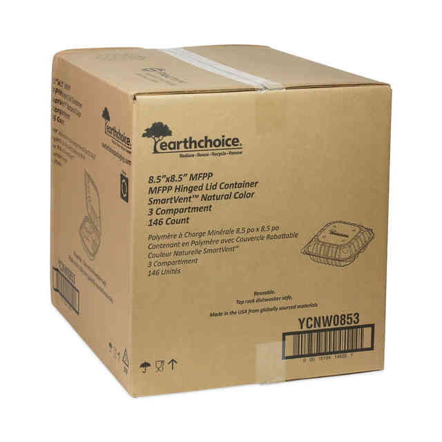 EarthChoice Vented Microwavable MFPP Hinged Lid Container by Pactiv ...