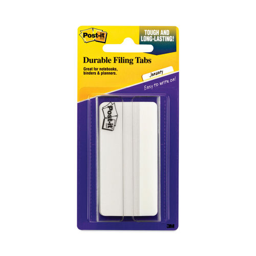 Solid Color Tabs by Post-it® Tabs MMM686F50WH3IN | OnTimeSupplies.com