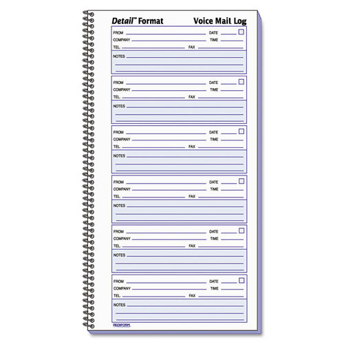 See the Voice Mail Wirebound Log Books and other Forms | OnTimeSupplies.com