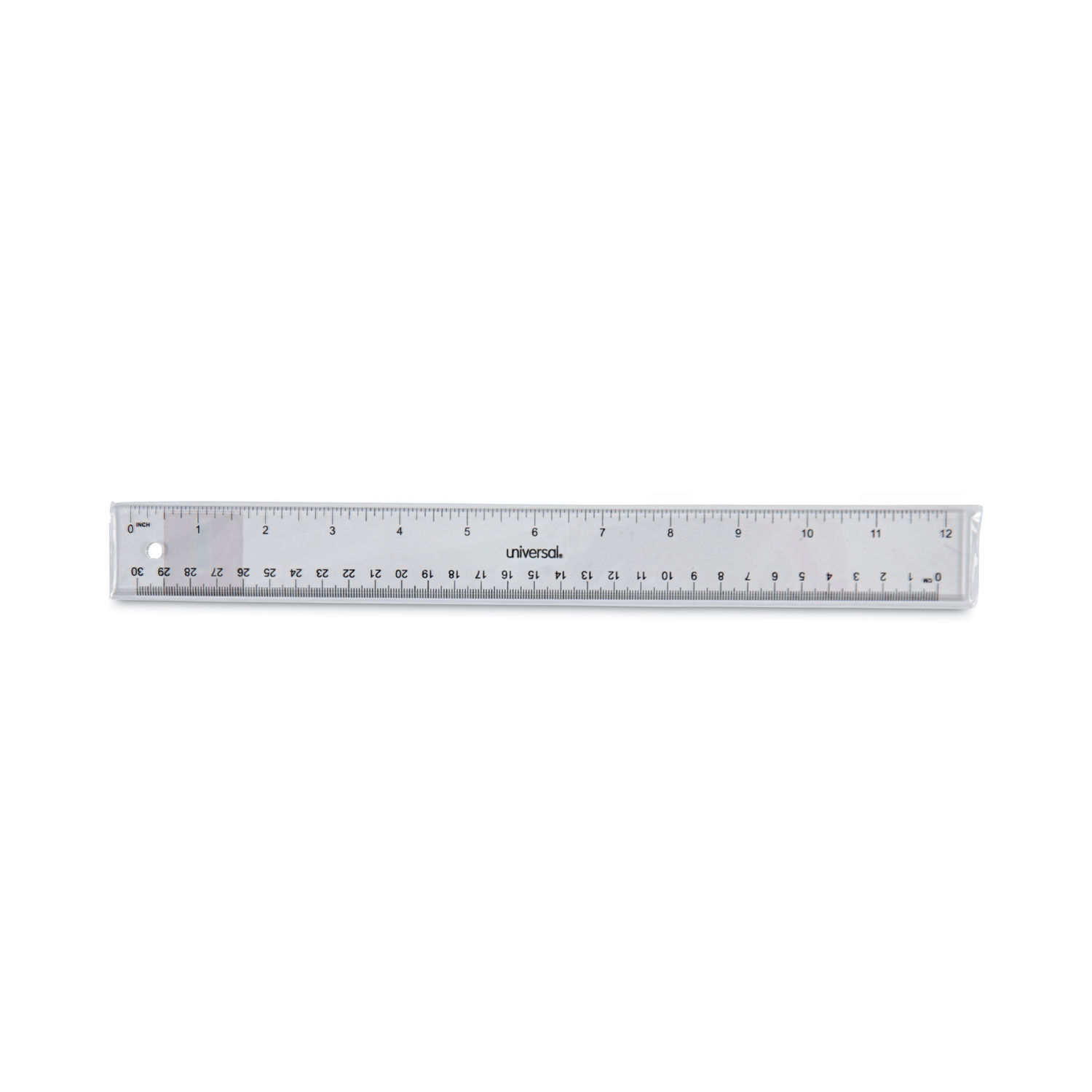 Clear Plastic Ruler by Universal® UNV59022 | OnTimeSupplies.com