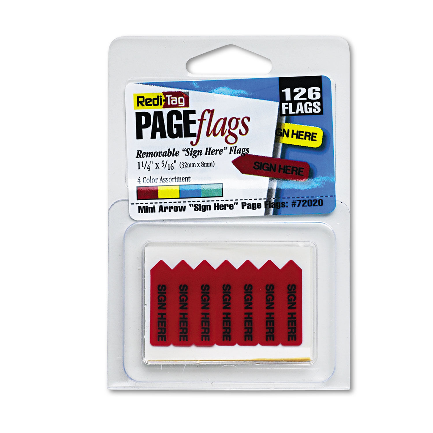Mini Arrow Page Flags by Redi-Tag® RTG72020 | OnTimeSupplies.com