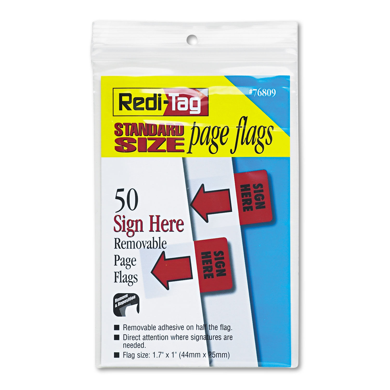 Removable/Reusable Page Flags by Redi-Tag® RTG76809 | OnTimeSupplies.com