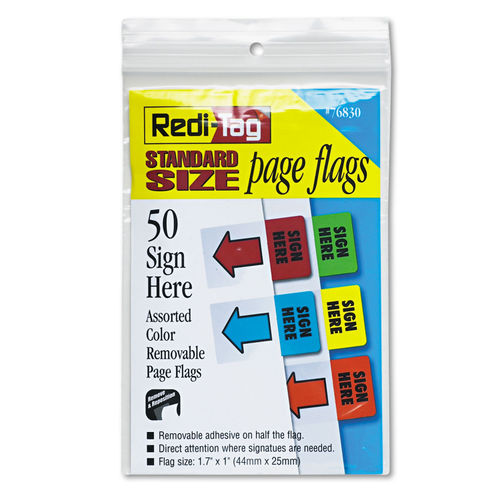 Removable Page Flags by Redi-Tag® RTG76830 | OnTimeSupplies.com