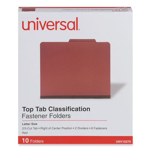 Six-Section Pressboard Classification Folders by Universal® UNV10270 ...
