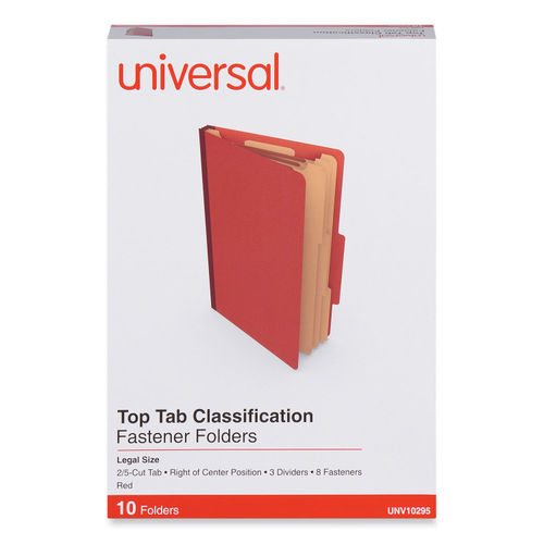 Eight-Section Pressboard Classification Folders by Universal® UNV10295 ...
