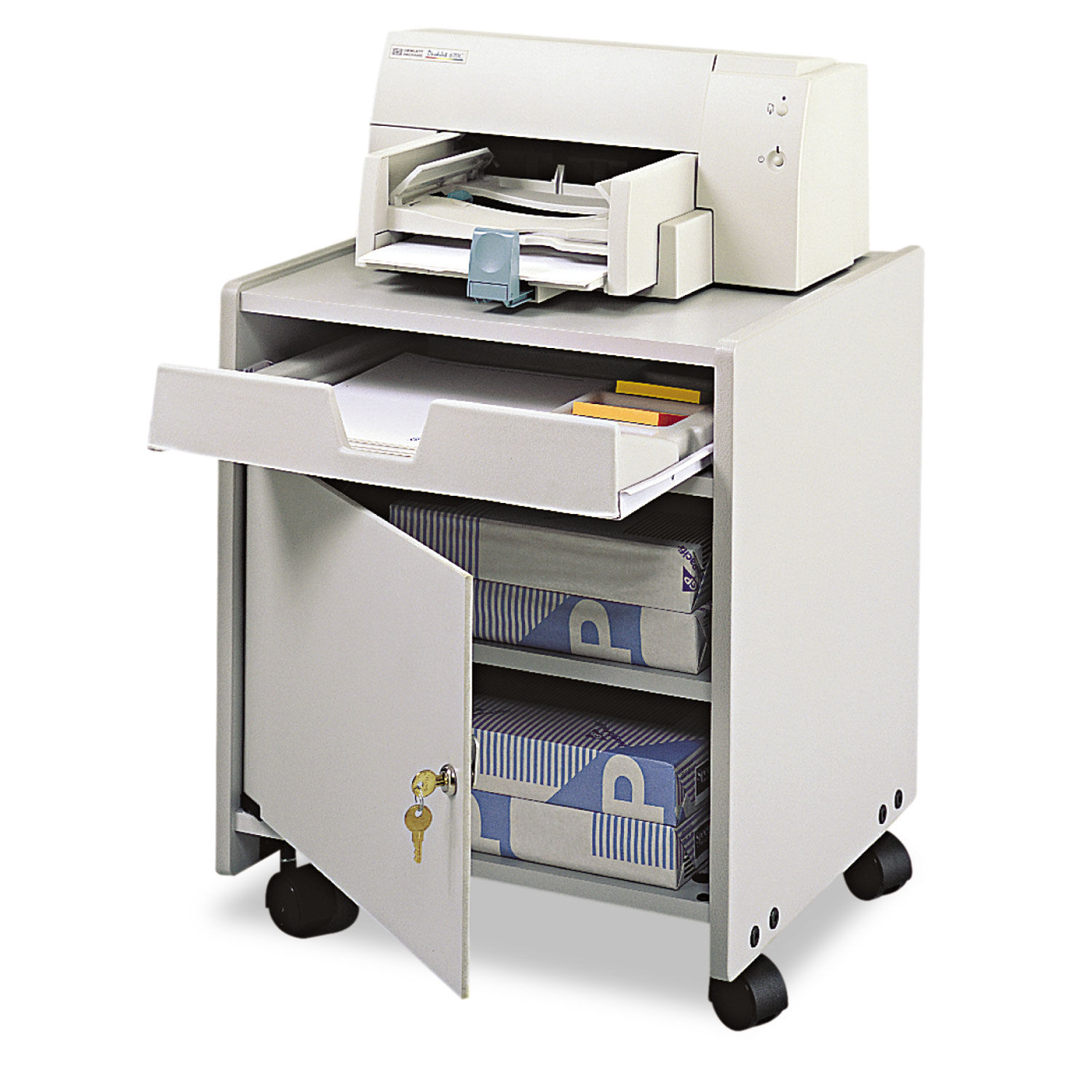 Office Machine Mobile Floor Stand by Safco® SAF1854GR | OnTimeSupplies.com