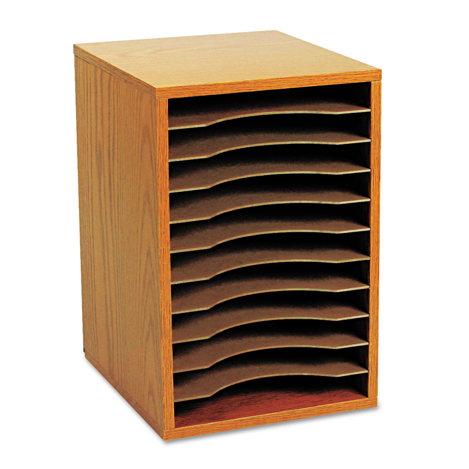 Wood Vertical Desktop Sorter by Safco® SAF9419MO | OnTimeSupplies.com