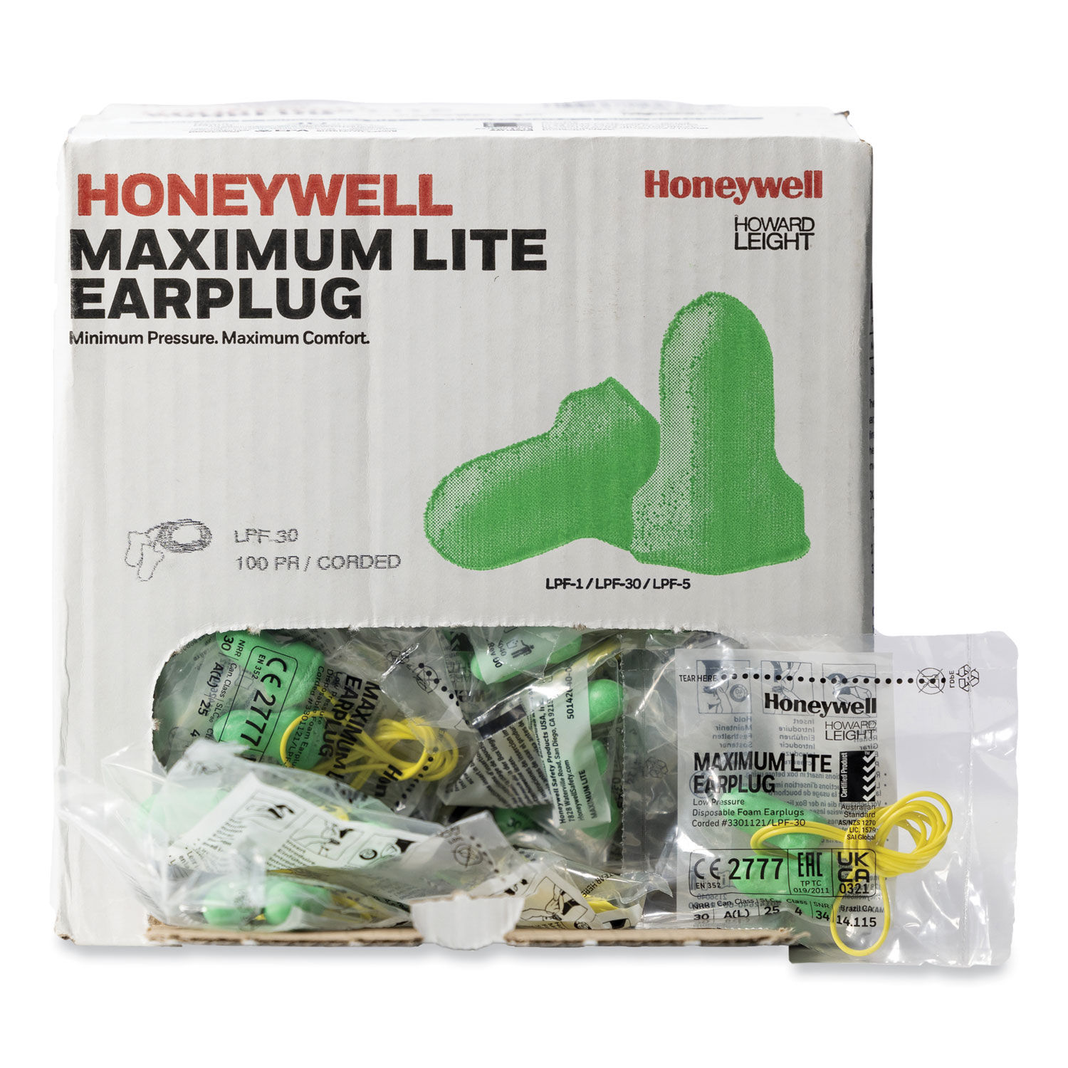 MAXIMUM Lite Single-Use Earplugs by Howard Leight® by Honeywell ...