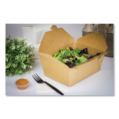 Reclosable Kraft Take-Out Box by GEN GENPAPERBOX4 | OnTimeSupplies.com